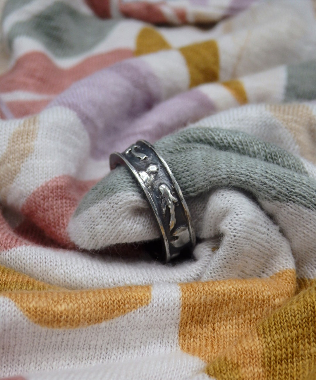 Koi Pond Ring Sterling Silver, Koi Fish Ring, Statement Ring - Etsy