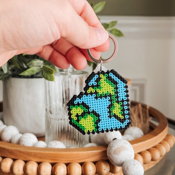 Perler Bead Keychain - Etsy