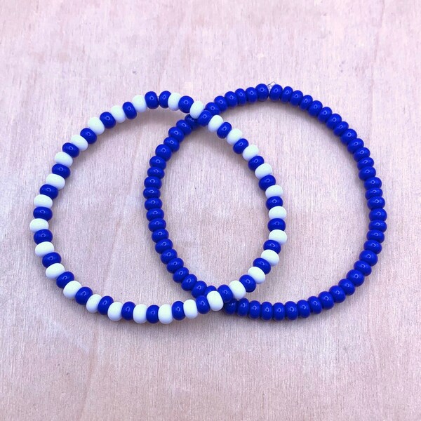 Blue and White Mama Bracelet - Etsy