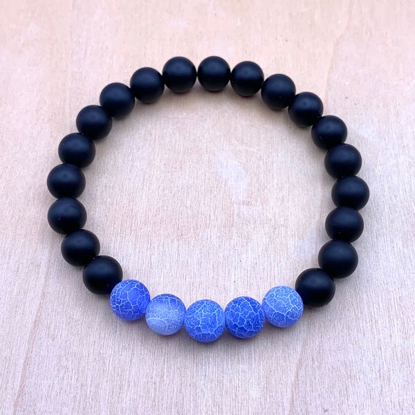 Blue Mens Bracelet - Etsy