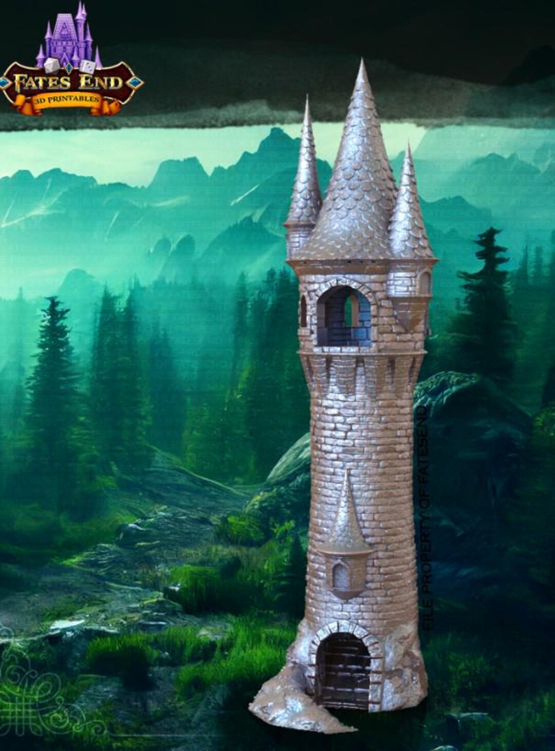 3D Printed Tall Castle Dice Tower Table Top Fantasy Decor - Etsy