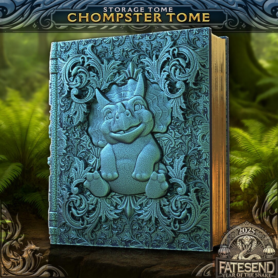 Chompster Tome, Book With Hidden Storage - 3D Printed - Etsy
