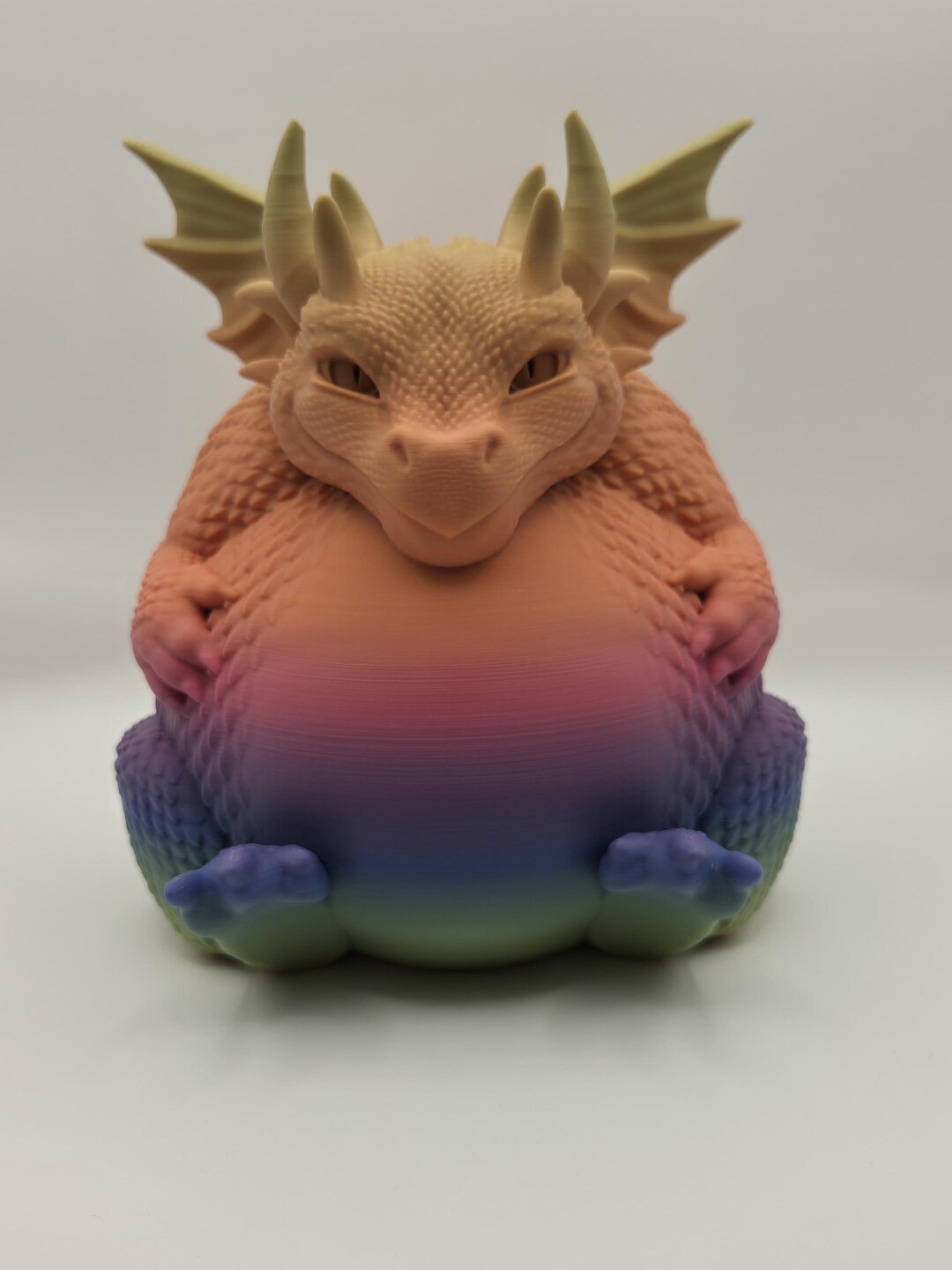 3D Printed Chonky the Cute Fun Whimsical Dragon Coin Bank Decor - Etsy