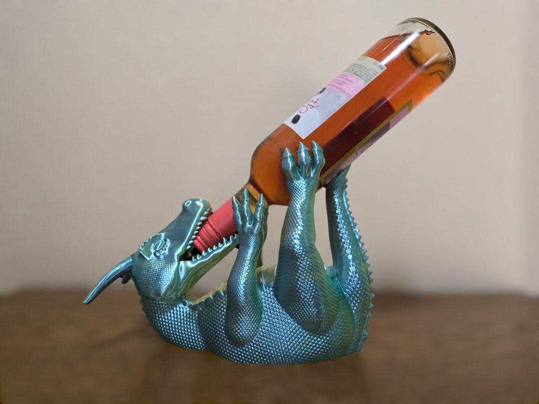 Colorful 3D Printed Dragon Wine Bottle Holder, Bottle Display, Drinking ...