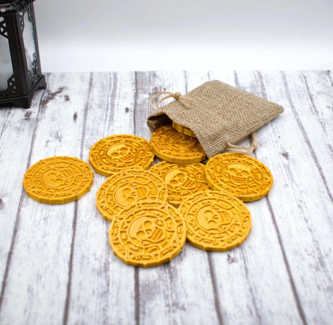 Gold Doubloons Pirate Treasure - 3D Printed - Etsy