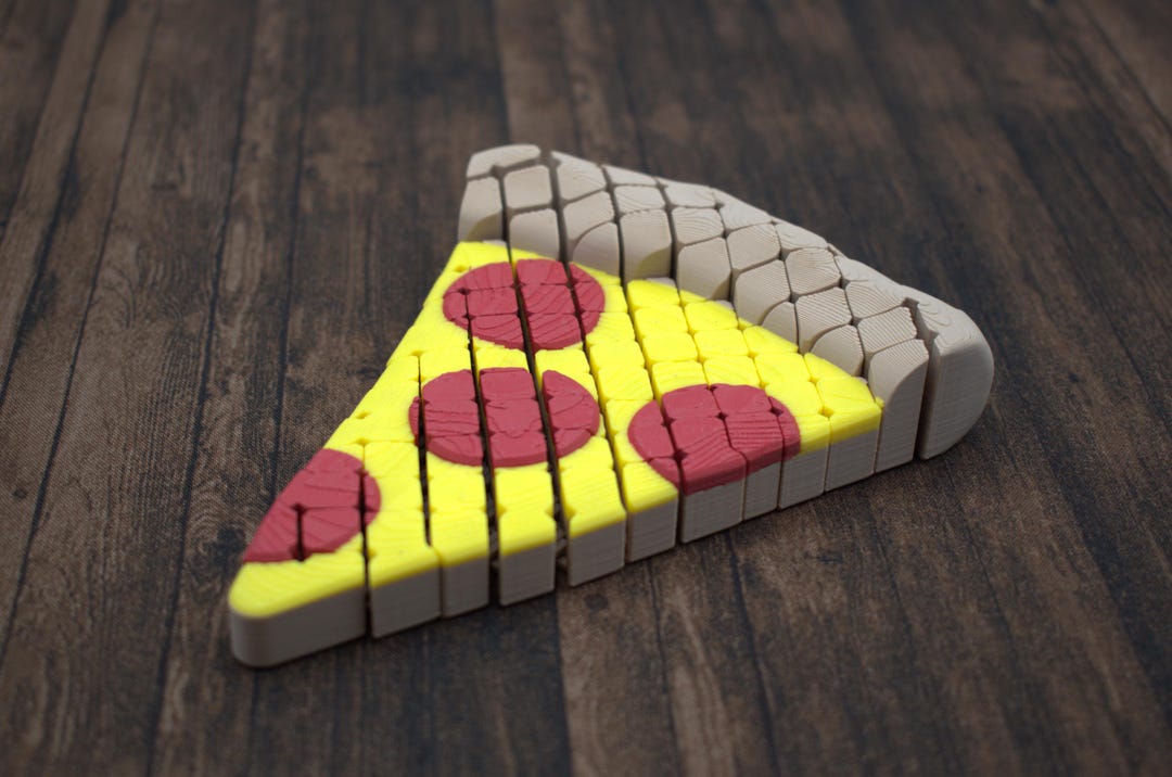 Articulated Pizza Slice Fidget Toy: 3D Printed Sensory Desk Toy - Etsy