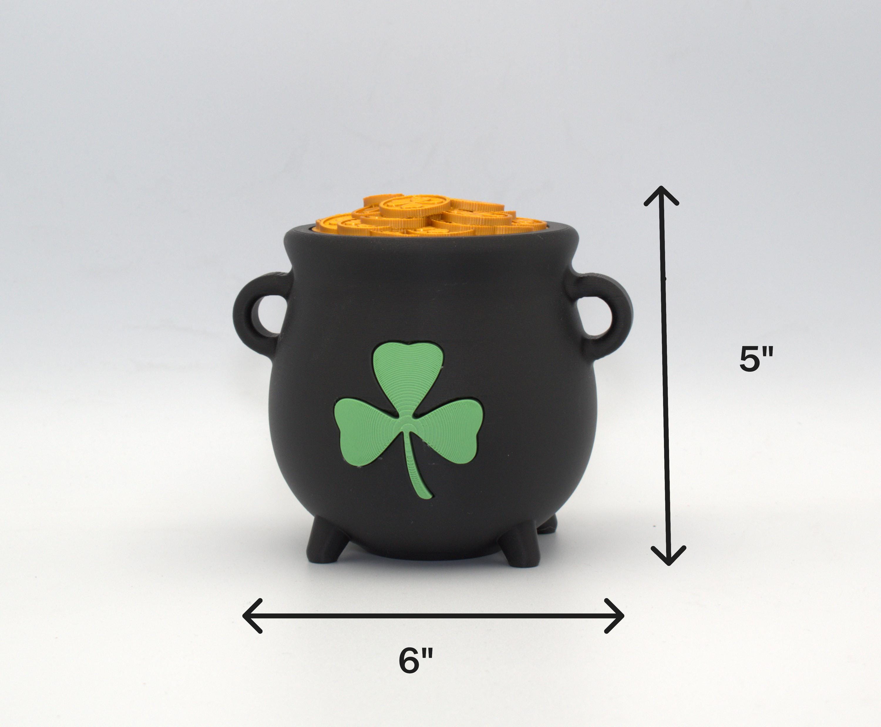 Lucky Pot of Gold Coin Bank – 3D Printed Fantasy Décor Treasure - Etsy
