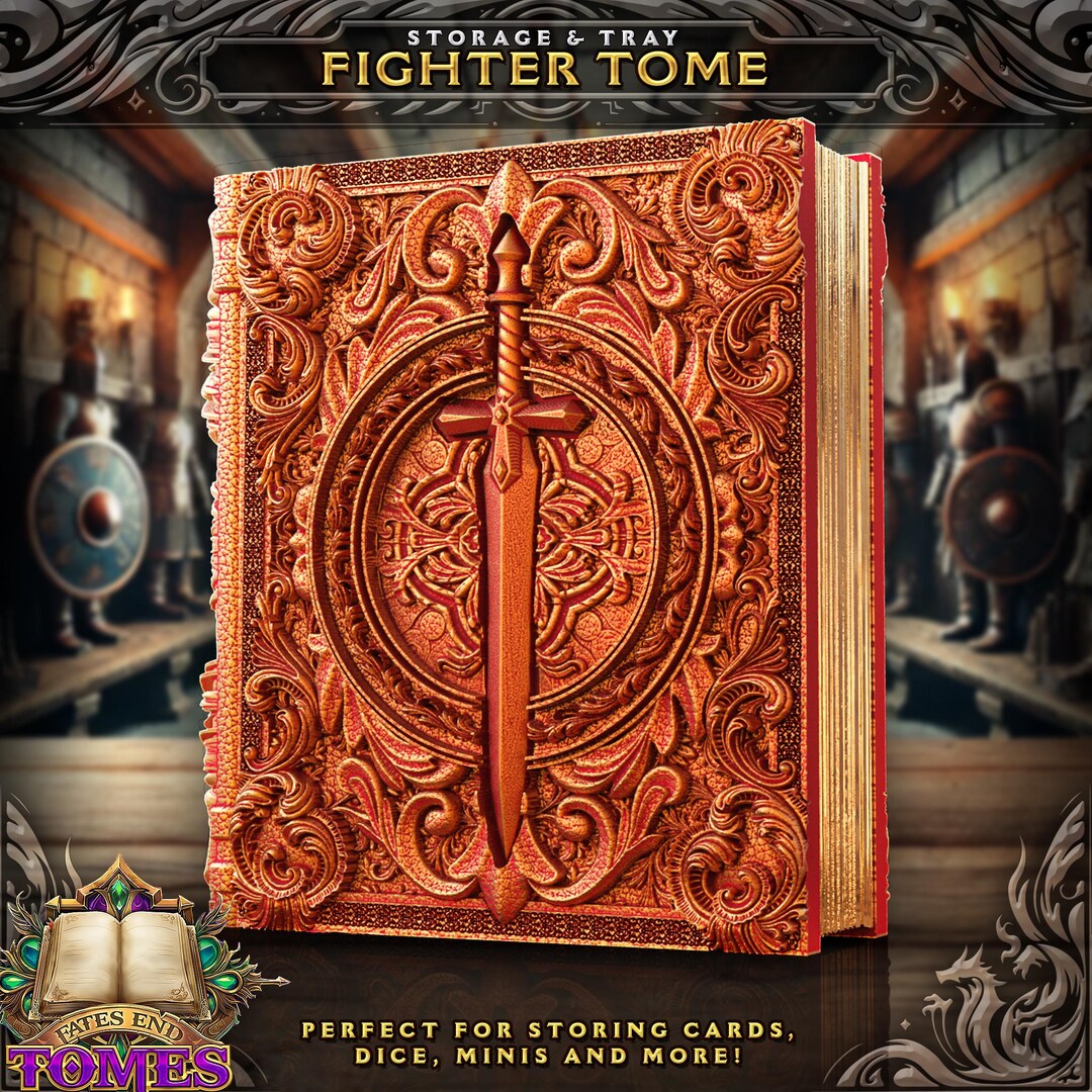 Fighter Sword Tome, Book With Hidden Storage - 3D Printed - Etsy