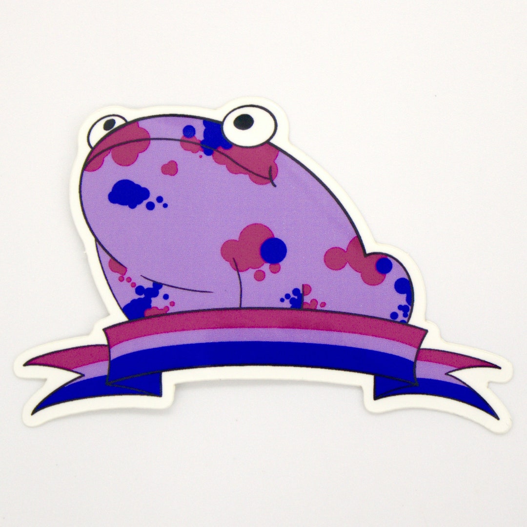 Bisexual Vinyl Waterproof Pride Frog Sticker - Etsy
