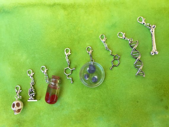 Biology Science Charm Set | Etsy