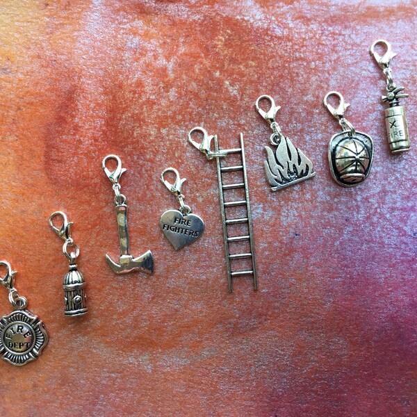 Firefighter Charm - Etsy