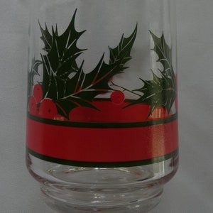 Tumbler-holly Glass-vintage- Barware-red and Green - Christmas - Etsy