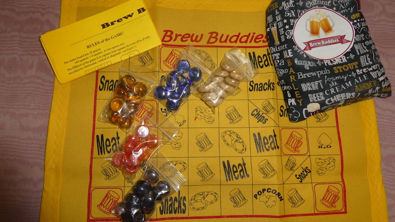 Board Game-beer Brew Buddies-board Game 5 Tokens in a Row to Win-labor Day Picnic Sept. 2 - Etsy