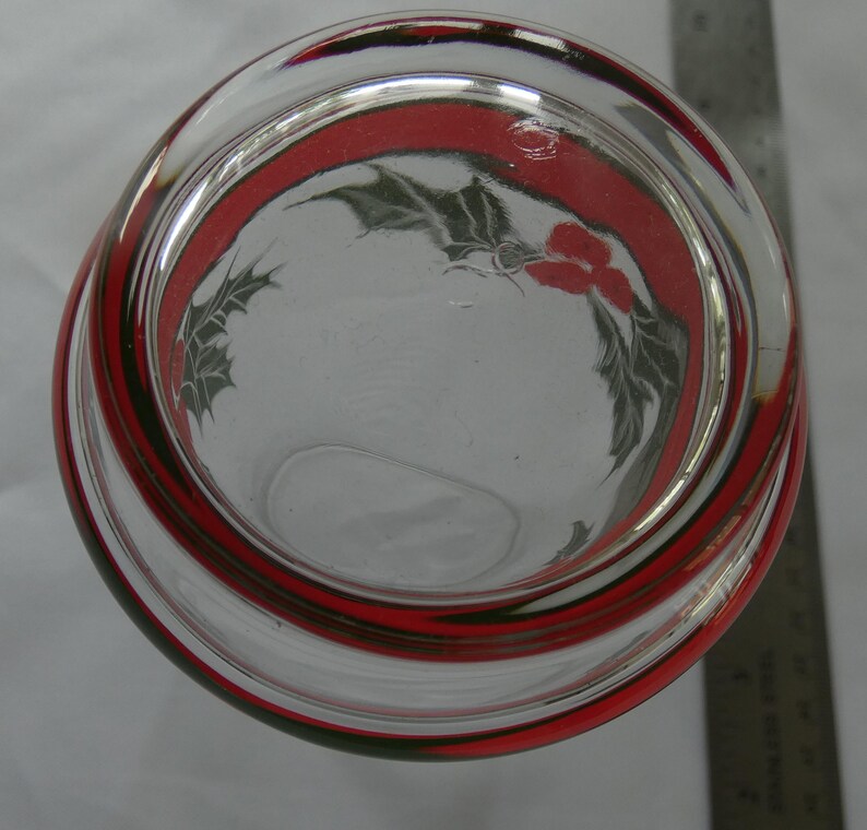 Tumbler-holly Glass-vintage- Barware-red and Green - Christmas - Etsy