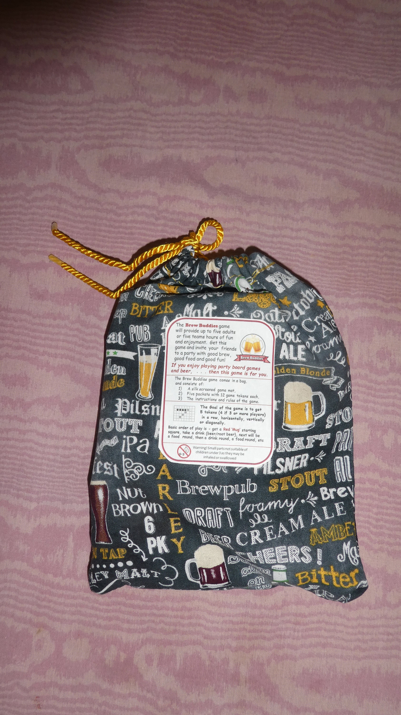 Board Game-beer Brew Buddies-board Game 5 Tokens in a Row to Win Mothers Day - Etsy