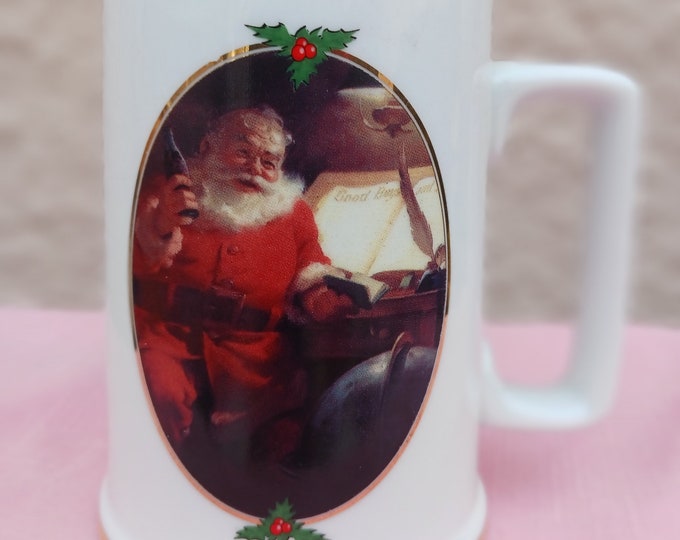 Santa Mug-vintage-barware-1996 Coca Cola Santa Claus-christmas Put a ...