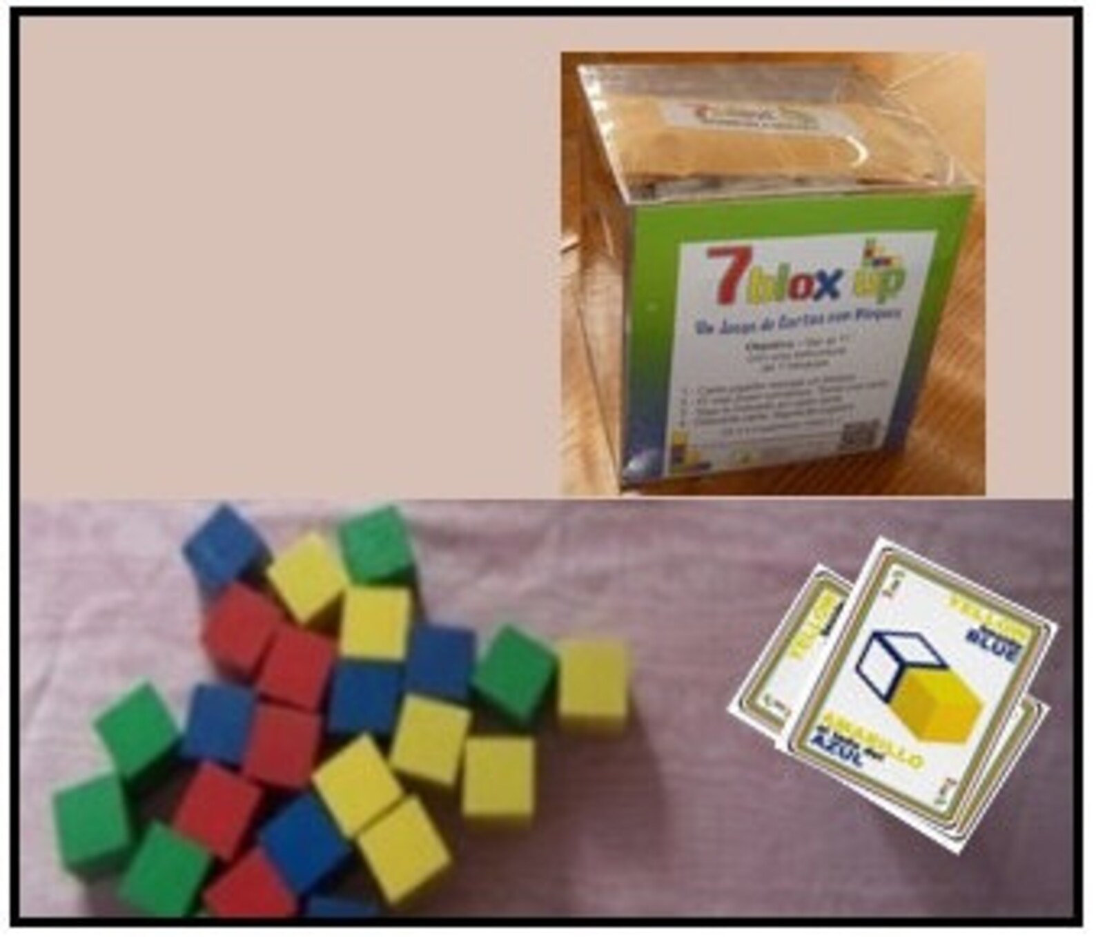 Card Game With Blocks-7bloxup-spanish English-ages 4 and Up-juego De ...