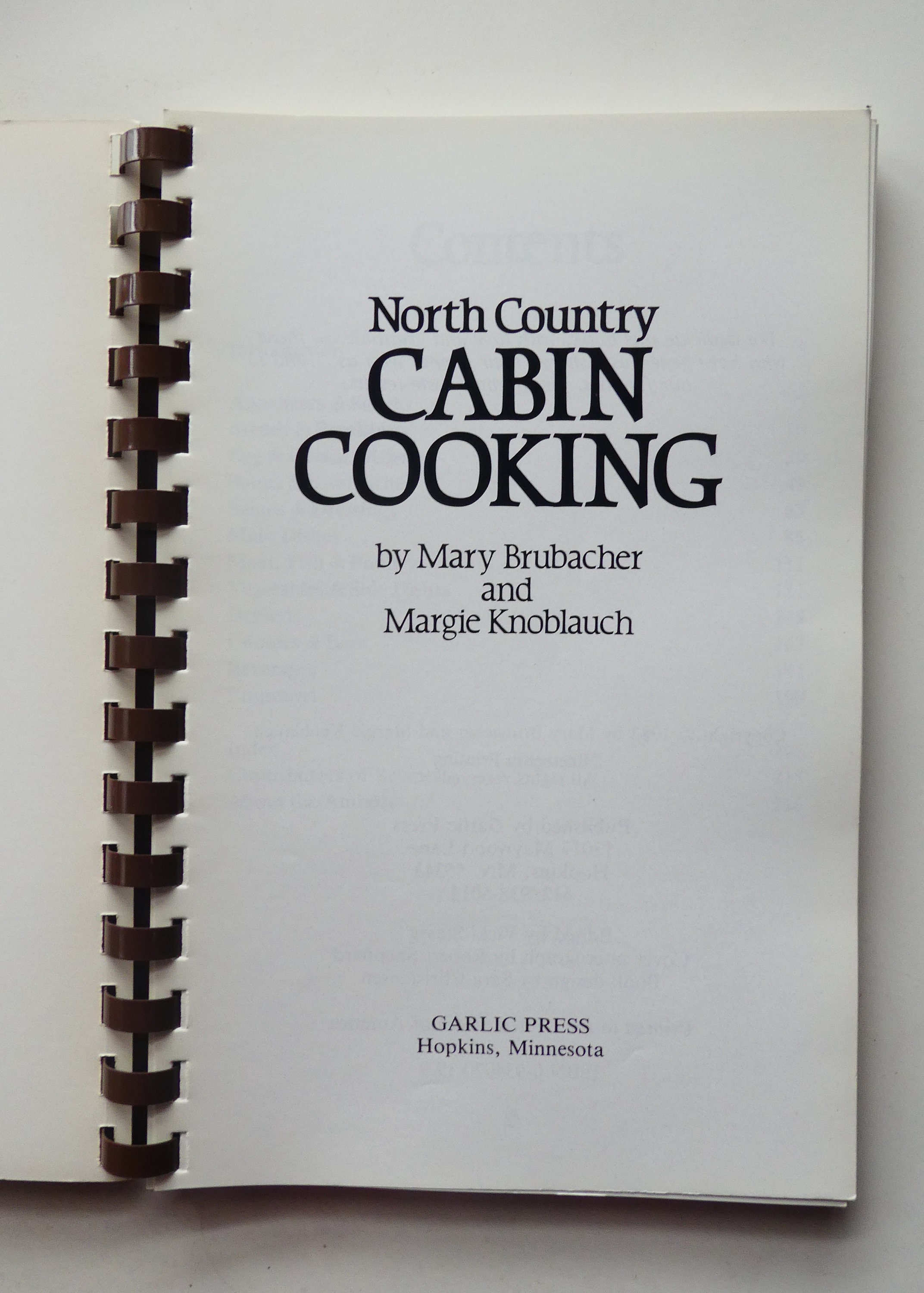Cookbook-north Country Cabin Cooking-1983-brubacher-knoblauch-cooking ...