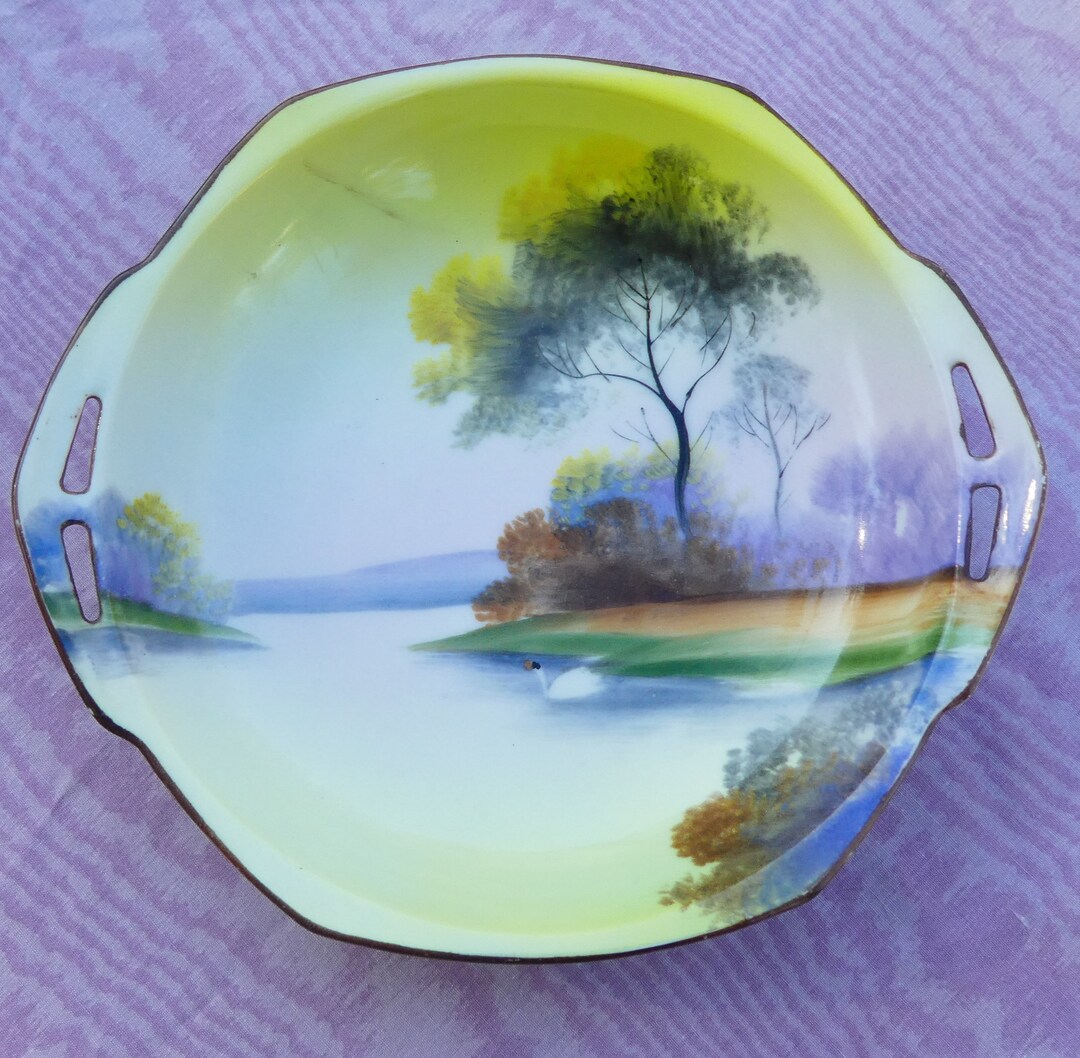Serving Bowl-landscape With Tree-made in Japan- Noritake - Etsy