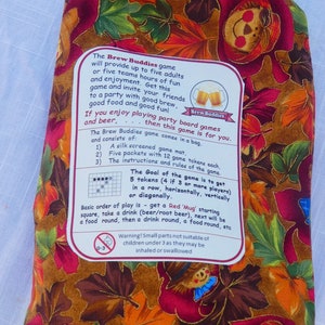 Board Game-beer- Brew Buddies-board Game -scarecrow Bag-5 Tokens in a Row to Win- Fall Wedding ...