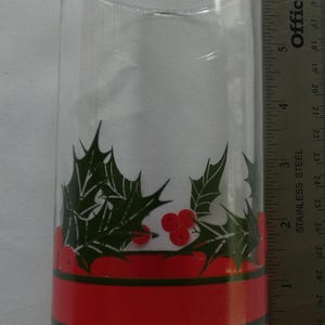 Tumbler-holly Glass-vintage- Barware-red and Green - Christmas - Etsy