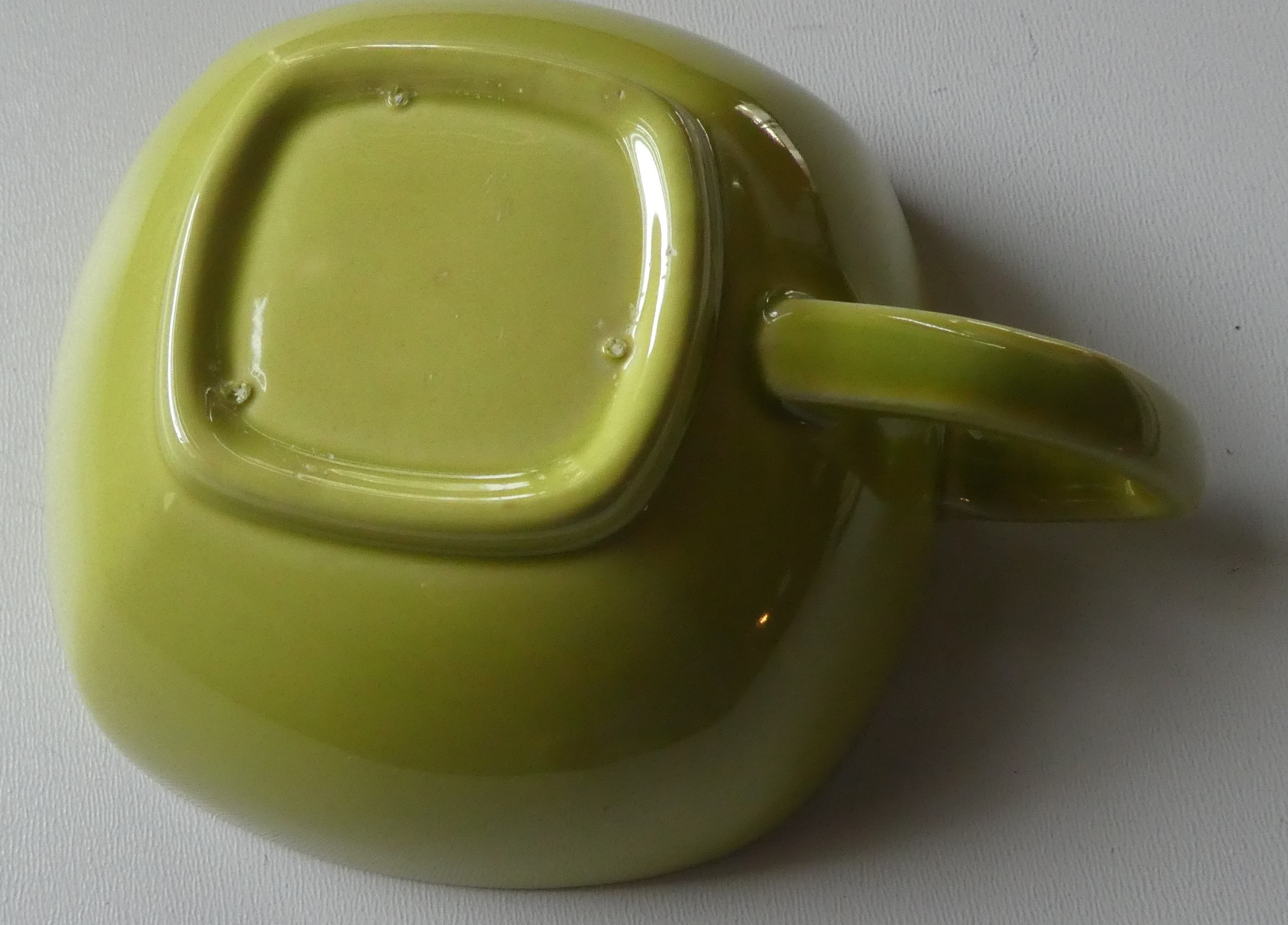 Square Green Tea Cup and Saucer-redwing-iris -anniversary Gift - Etsy