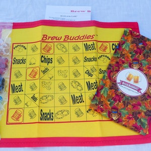 Board Game-beer- Brew Buddies-board Game -scarecrow Bag-5 Tokens in a Row to Win- Fall Wedding ...