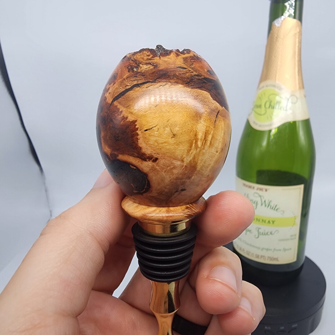 Live Edge Southern Live Oak Bottle Stopper Wine Bottle - Etsy