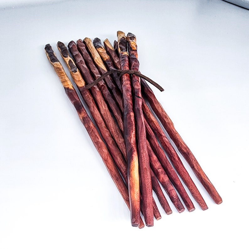 Hand Carved Southern Redcedar Chopsticks – Rustic Wooden Utensils ...