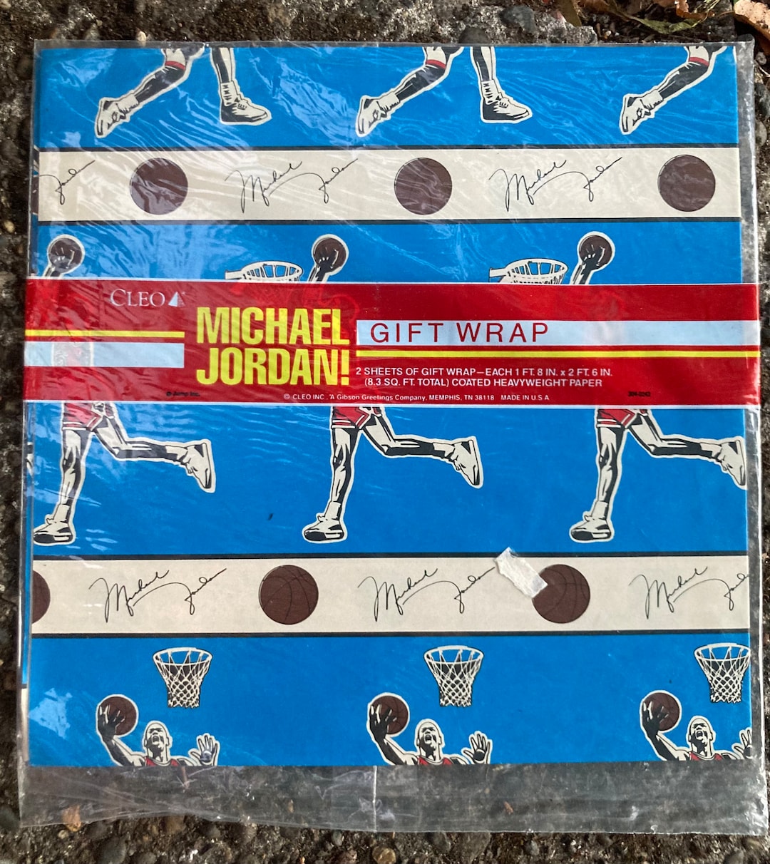 Michael Jordan Gift Wrap From 1990s From Cleo - Etsy