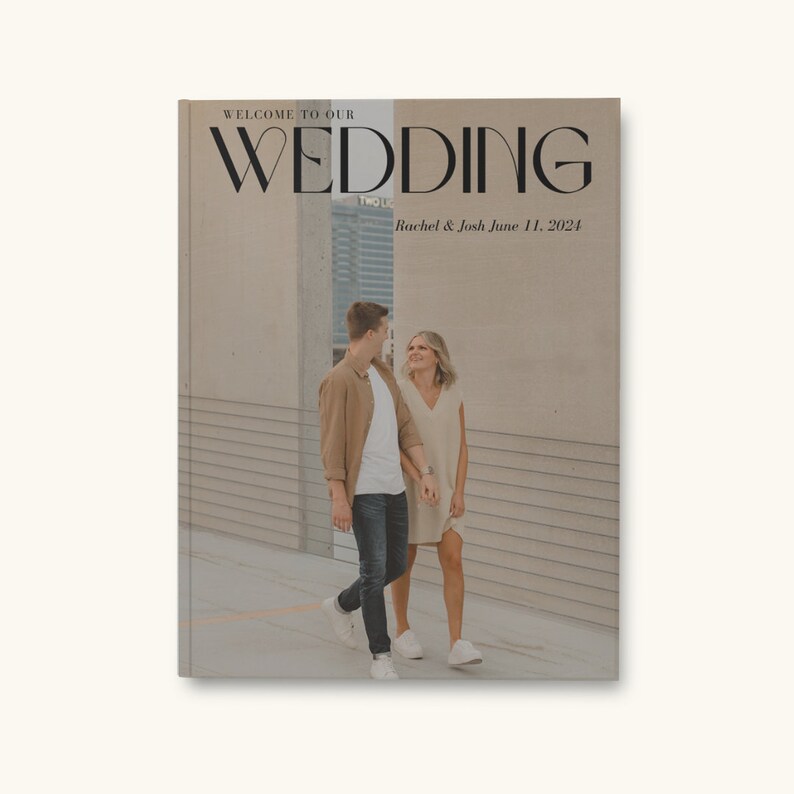 Wedding Program Magazine ~ Fully Customizable Canva Template ~ Rachel ...