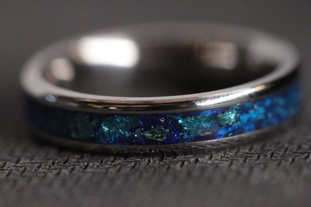 Ocean Eyes My Most Popular Ring Three Shades of Blue Foils Set Into a ...