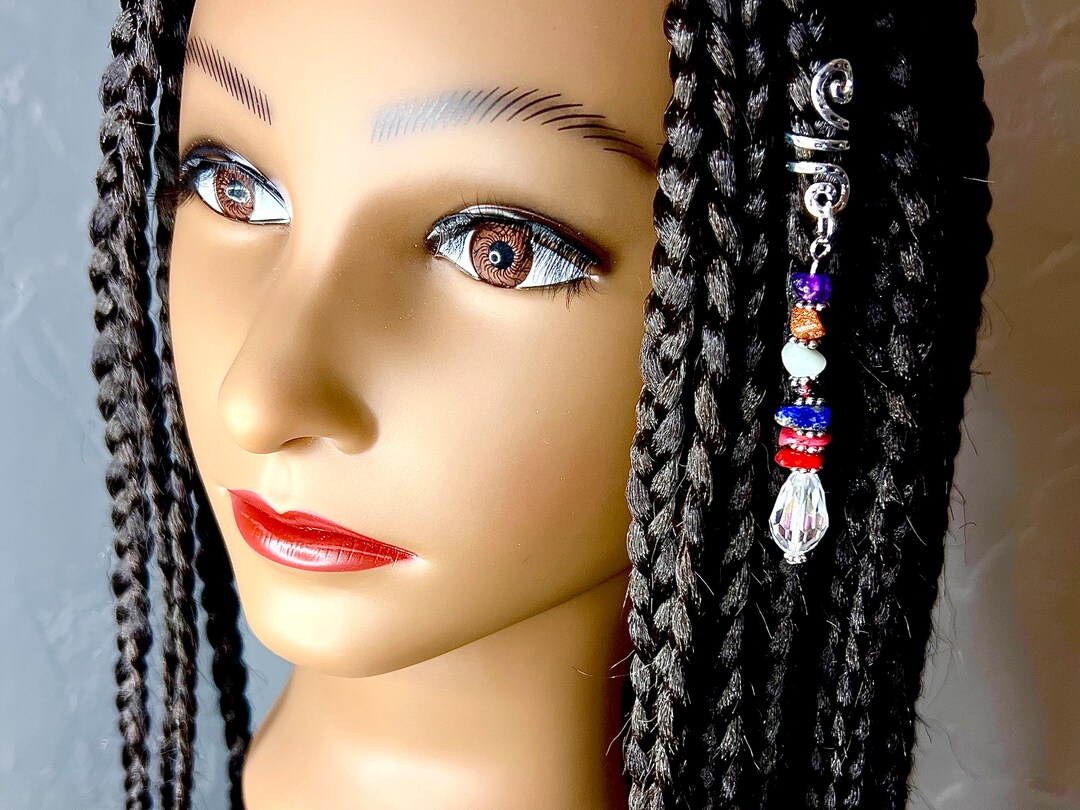 Clear Faceted Teardrop Viking Hair Coil Loc Jewelry With - Etsy