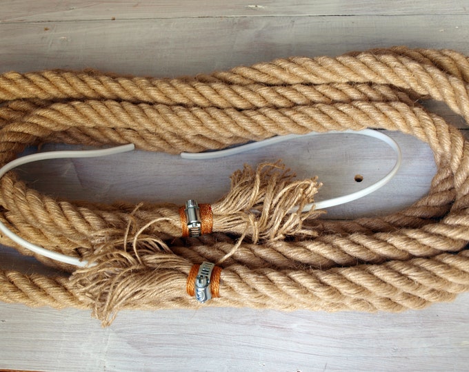 Rope Light Cord Jute Lamp Wire Rope Cable Jute Lighting Cable Hemp Rope ...