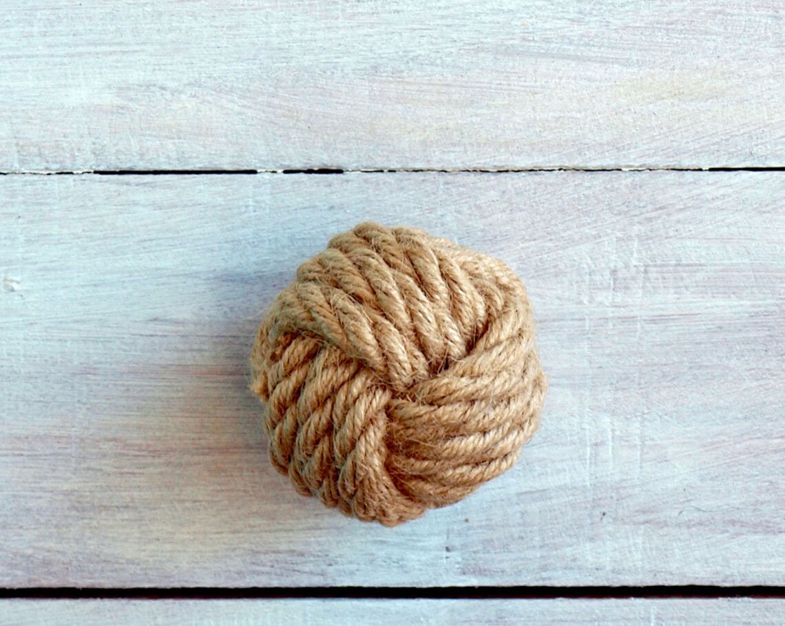 Set of 12 Nautical Rope Ball,nautical Drawer Pulls, Drawer Pull or ...
