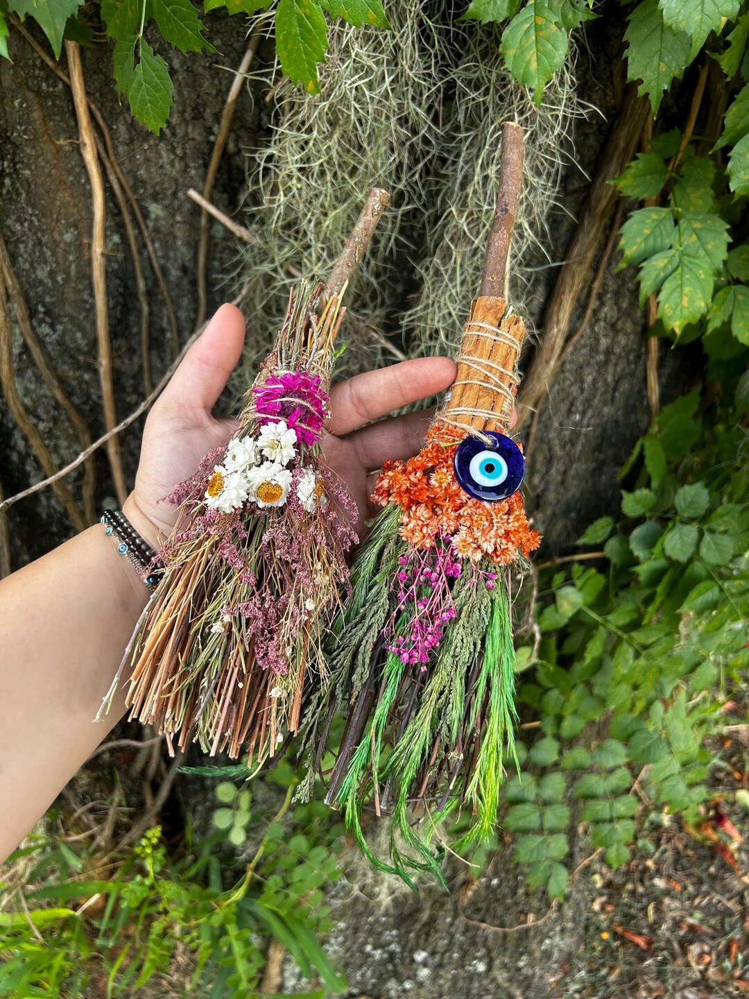 Ritual Herb Brooms | Protection & Cleansing Besoms With Dried Flowers ...