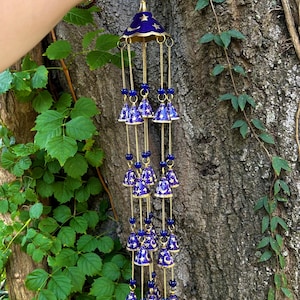 Celestial Wind Chimes: Moon & Star Bells, Boho Spiritual Decor - Etsy