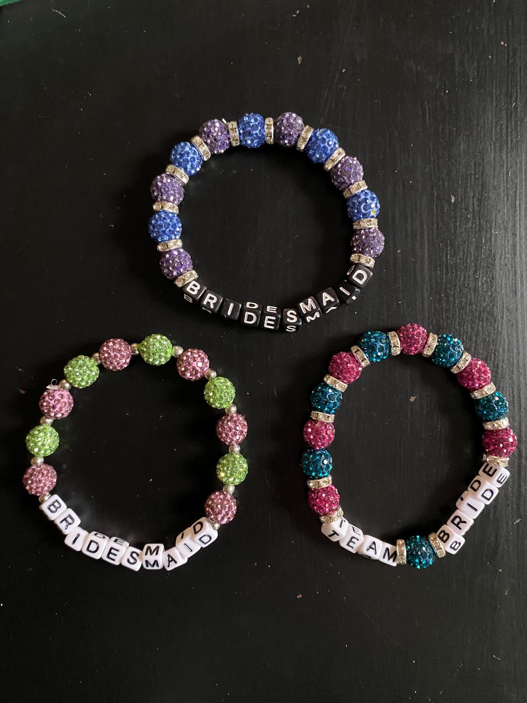 Custom Sparkle Bracelets - Bachelorette Party and Bridesmaid Gifts - Etsy