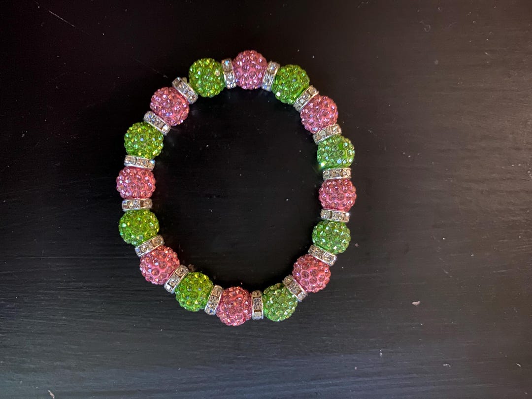 Elphaba and Glinda Colors Inspired Bracelet - Pink and Green - Bulk ...