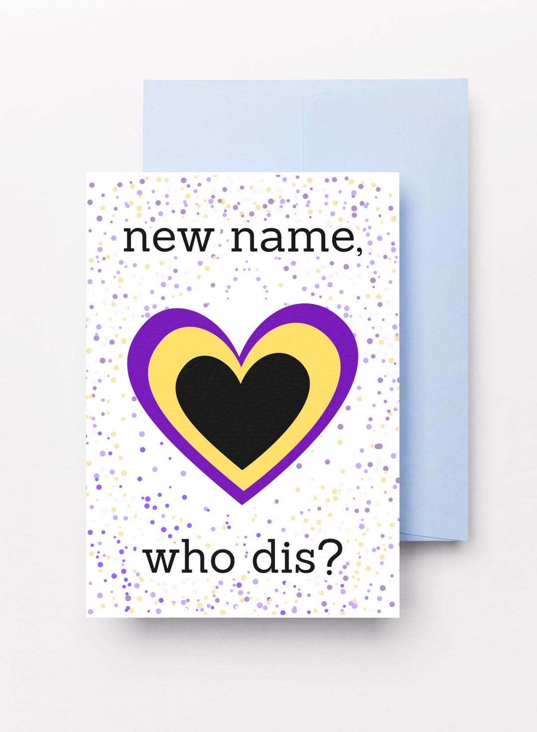 Nonbinary Name Change Celebration Card - Etsy