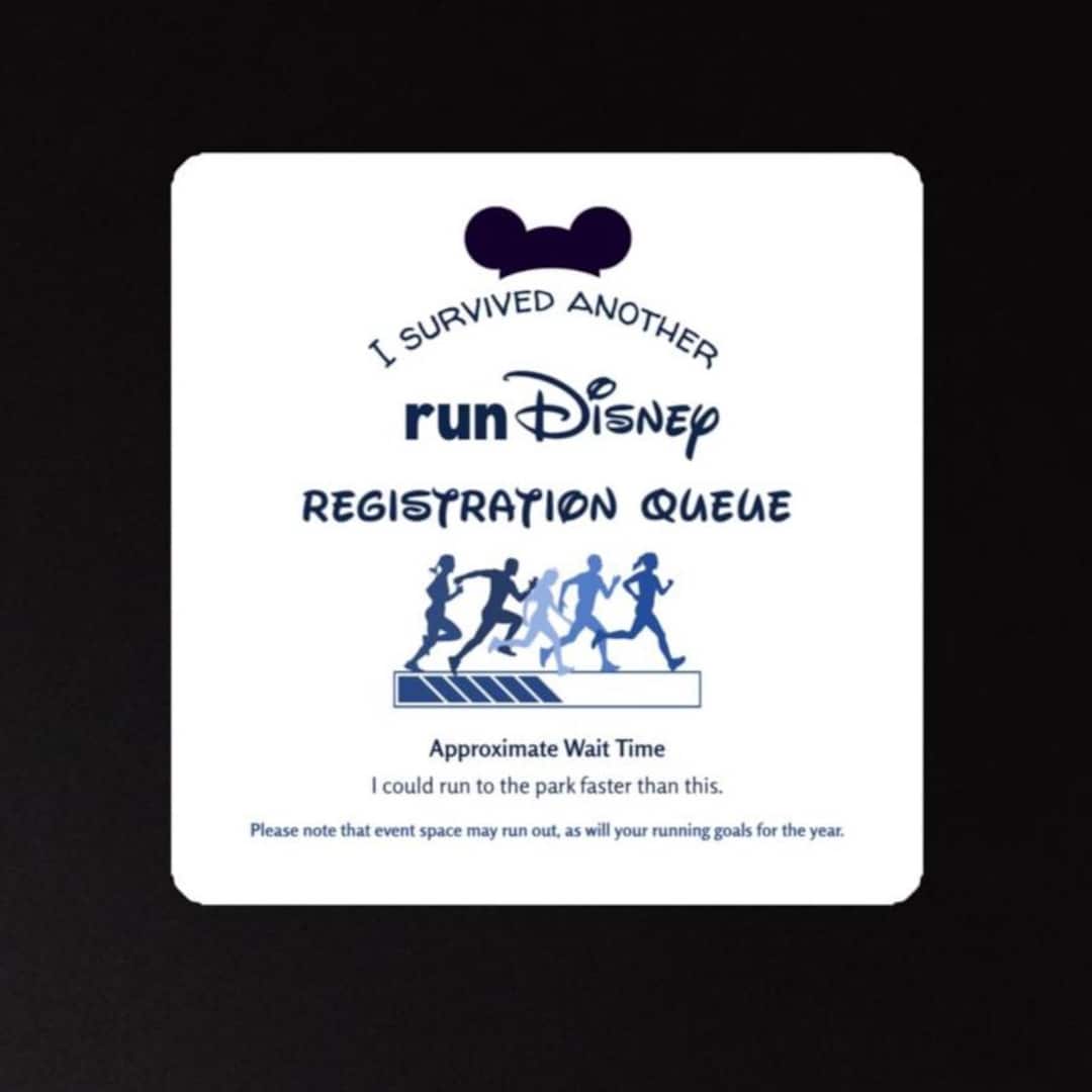Disney Race Registration Queue Magnet - Disney Runner Funny Magnet - Etsy