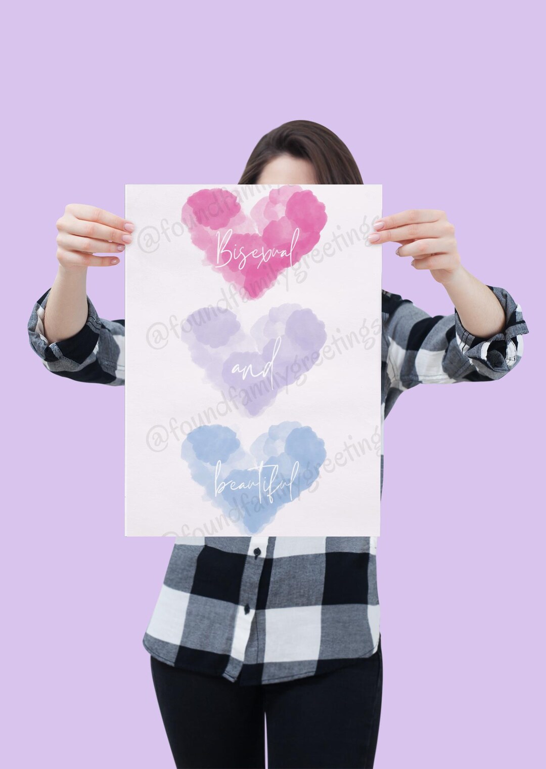 Bisexual and Beautiful Poster - PNG Digital Download - Bi Pride Color ...