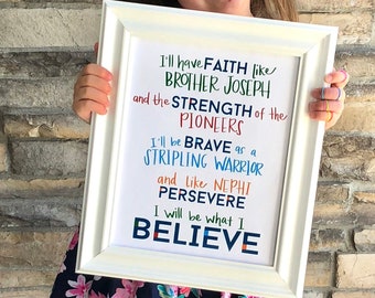 I Will Be What I Believe Primary Singing Time the Church of Jesus ...