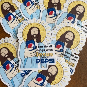I Can Do All Things With Jesus and Pepsi High Quality Vinyl Sticker - Etsy