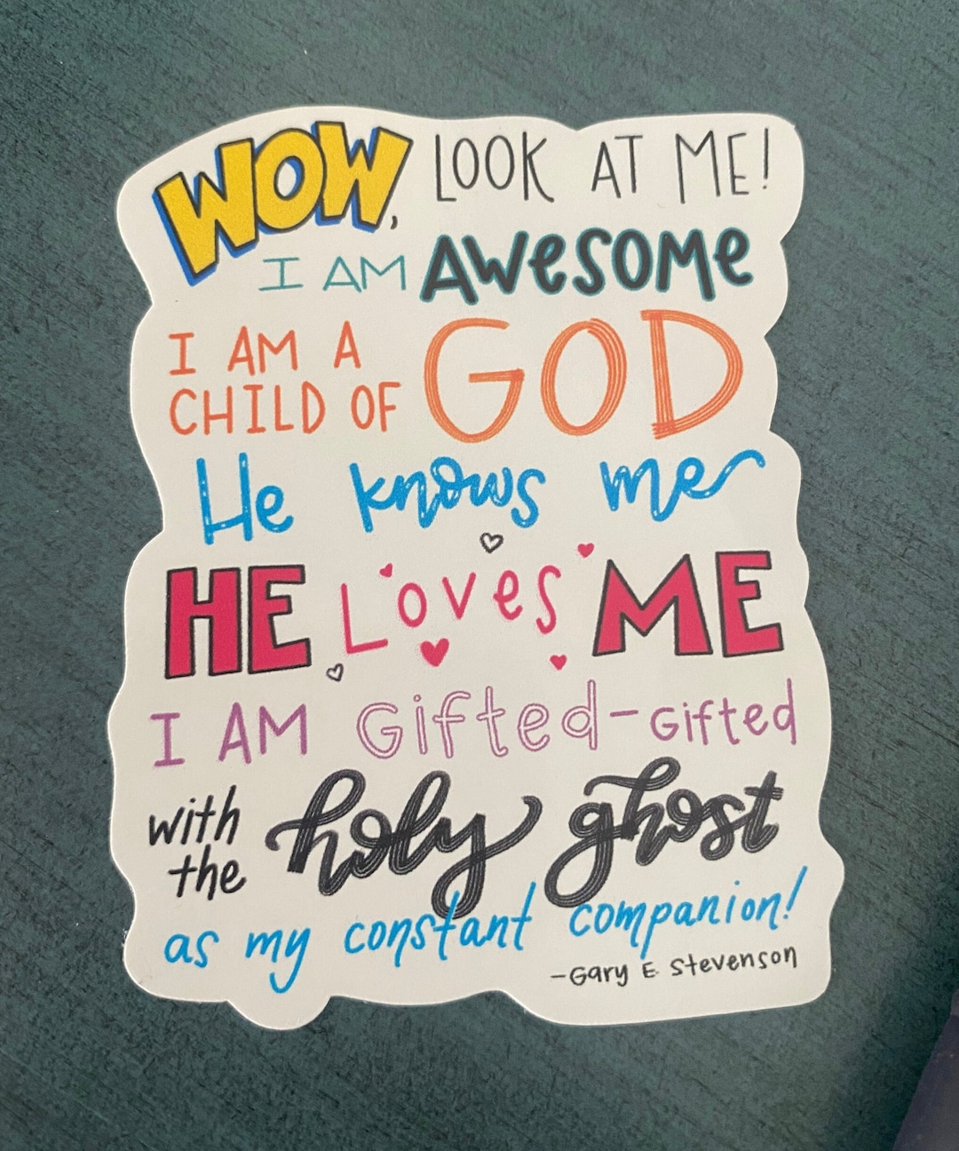 Wow - Elder Stevens Positive Faith Affirmations Sticker- High Quality ...
