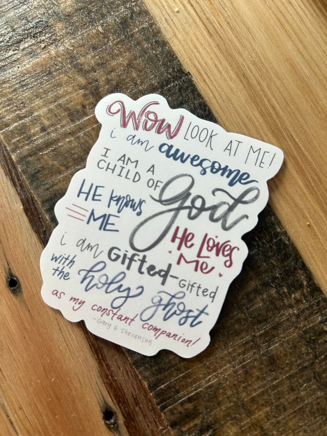 Wow - Elder Stevens Positive Faith Affirmations Sticker- High Quality ...