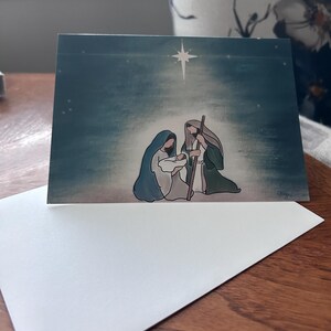 Watercolor Nativity Religious Greeting Cards Set | Christmas Cards | 1 ...