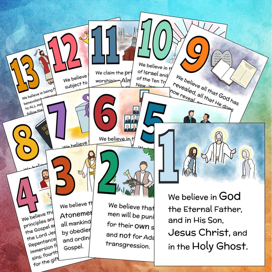 Articles of Faith Printable Posters - Etsy