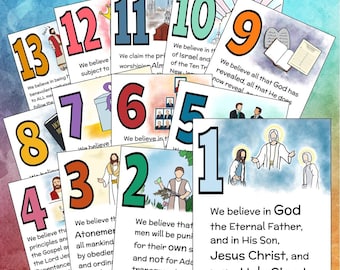 LDS Articles of Faith Posters LARGE Size 16x20 - Etsy