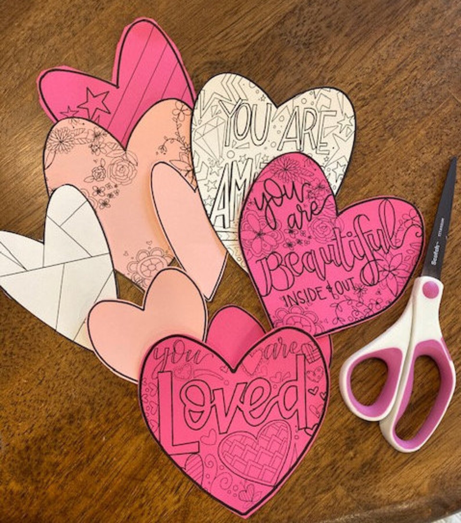 Heart Attack- Printable Hearts Kit- Positive Affirmations - Etsy
